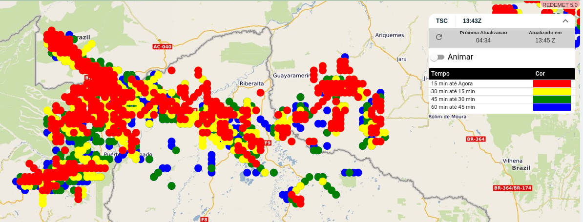 Produtos da REDEMET: TSC – Tempo Severo Convectivo – Central de Ajuda DECEA