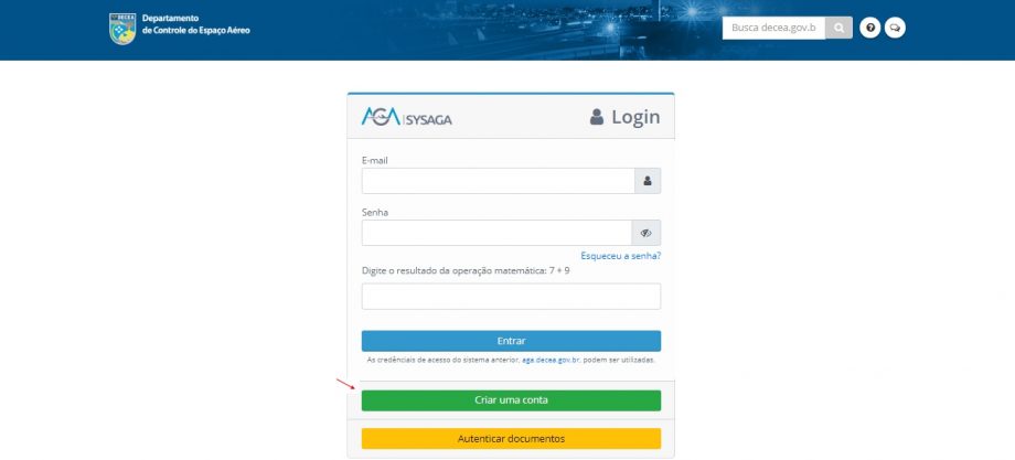 Qual o procedimento para fazer o cadastro de usuário no SysAGA ...