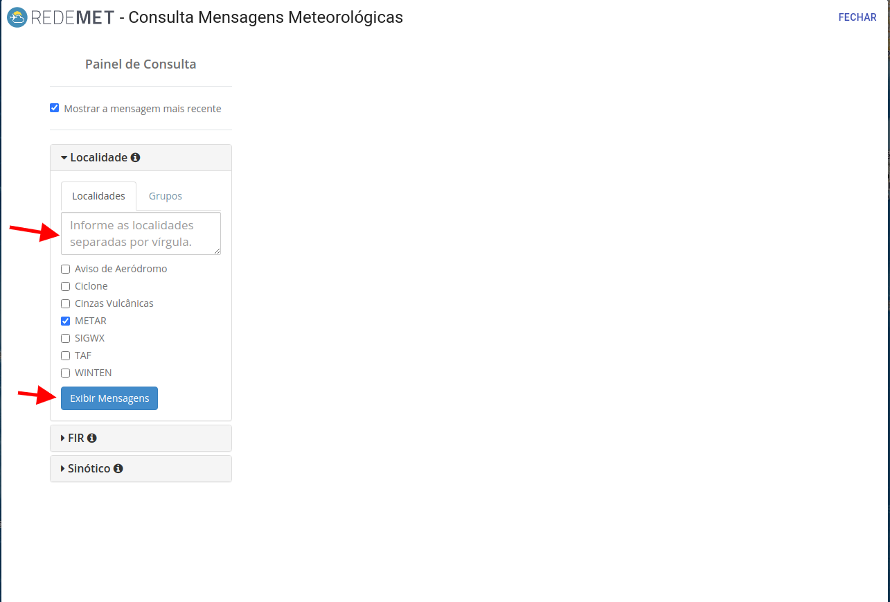 Quais os procedimentos para consultar um METAR na REDEMET? – Central de ...