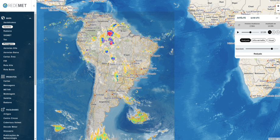 Quais informações meteorológicas estão disponíveis para visualização na ...