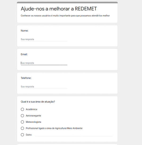 Como é feita avaliação dos serviços do REDEMET? – Central de Ajuda DECEA