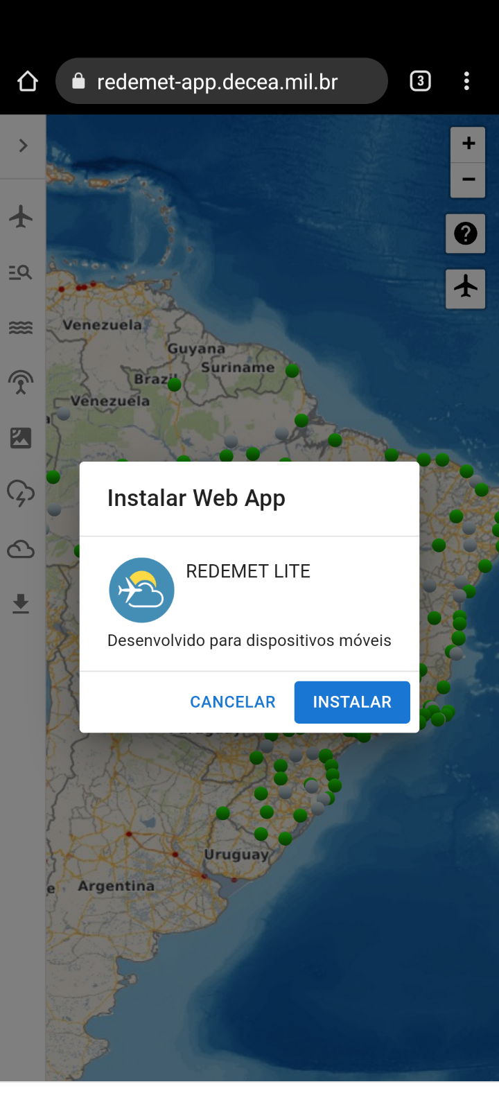 Como instalar o aplicativo REDEMET LITE? Chrome – Central de Ajuda DECEA